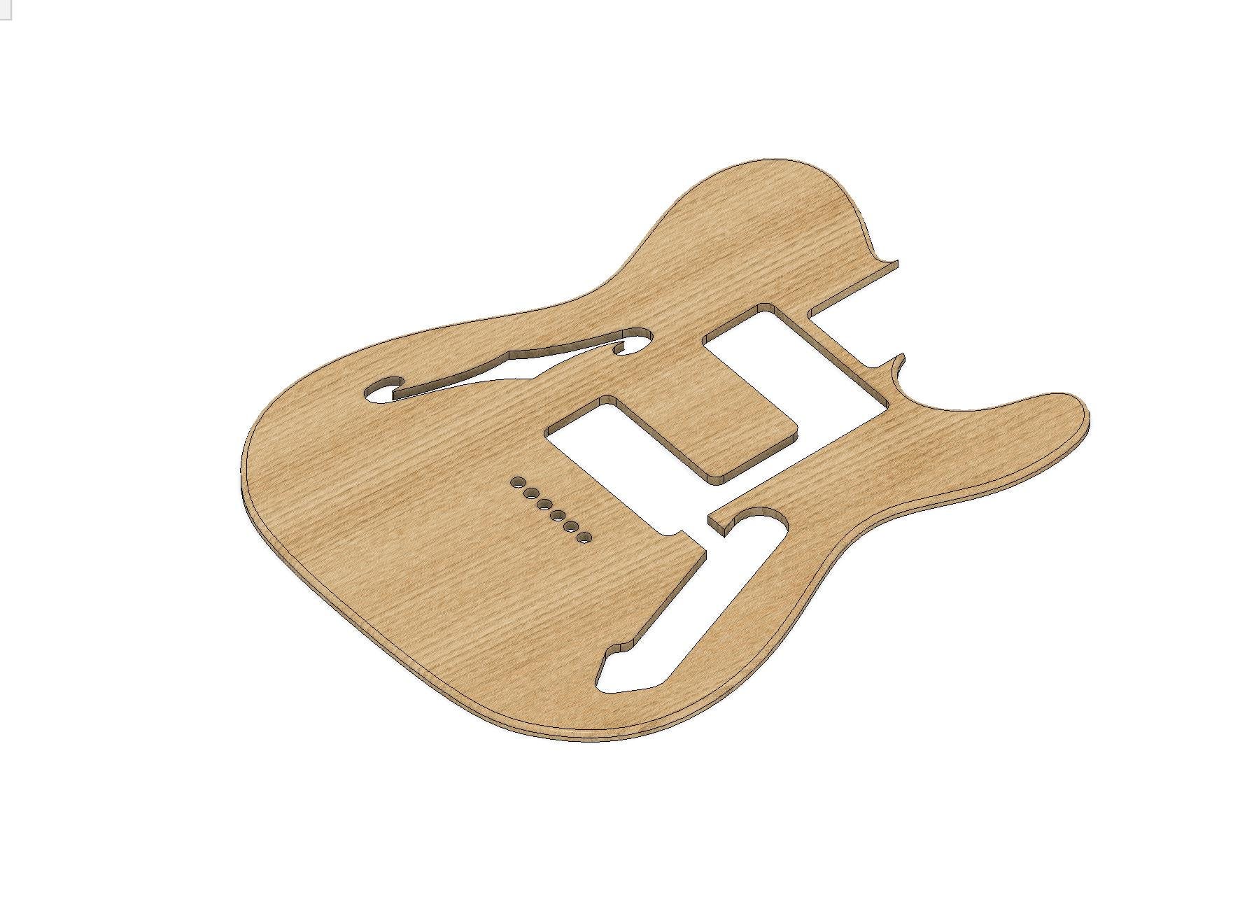 Fender Telecaster Thinline Semi Hollow Guitar Body 3D CAD Files 1:1 ...
