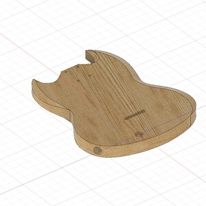 SG Telecaster Hybrid Guitar Body 3D CAD Files 1:1 Scale CNC Files 3D ...
