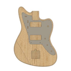 Fender Jazzmaster Guitar Body 3D CAD Files 1:1 Scale | CNC Files ...