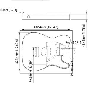 Fender Telecaster Modified Guitar Body 3D CAD Files 1:1 Scale | CNC ...