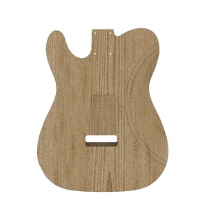 Fender Telecaster Modified Guitar Body 3D CAD Files 1:1 Scale | CNC ...