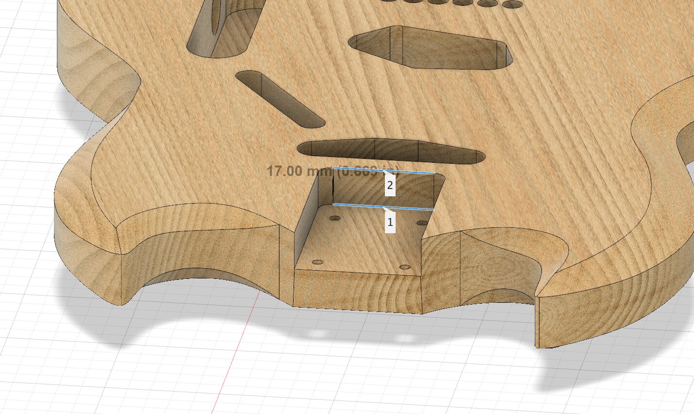 SG Telecaster Hybrid Guitar Body 3D CAD Files 1:1 Scale CNC Files 3D ...