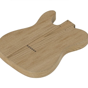 Fender Telecaster Guitar Body 3D CAD 1:1 Scale | CNC Files | Guitar ...