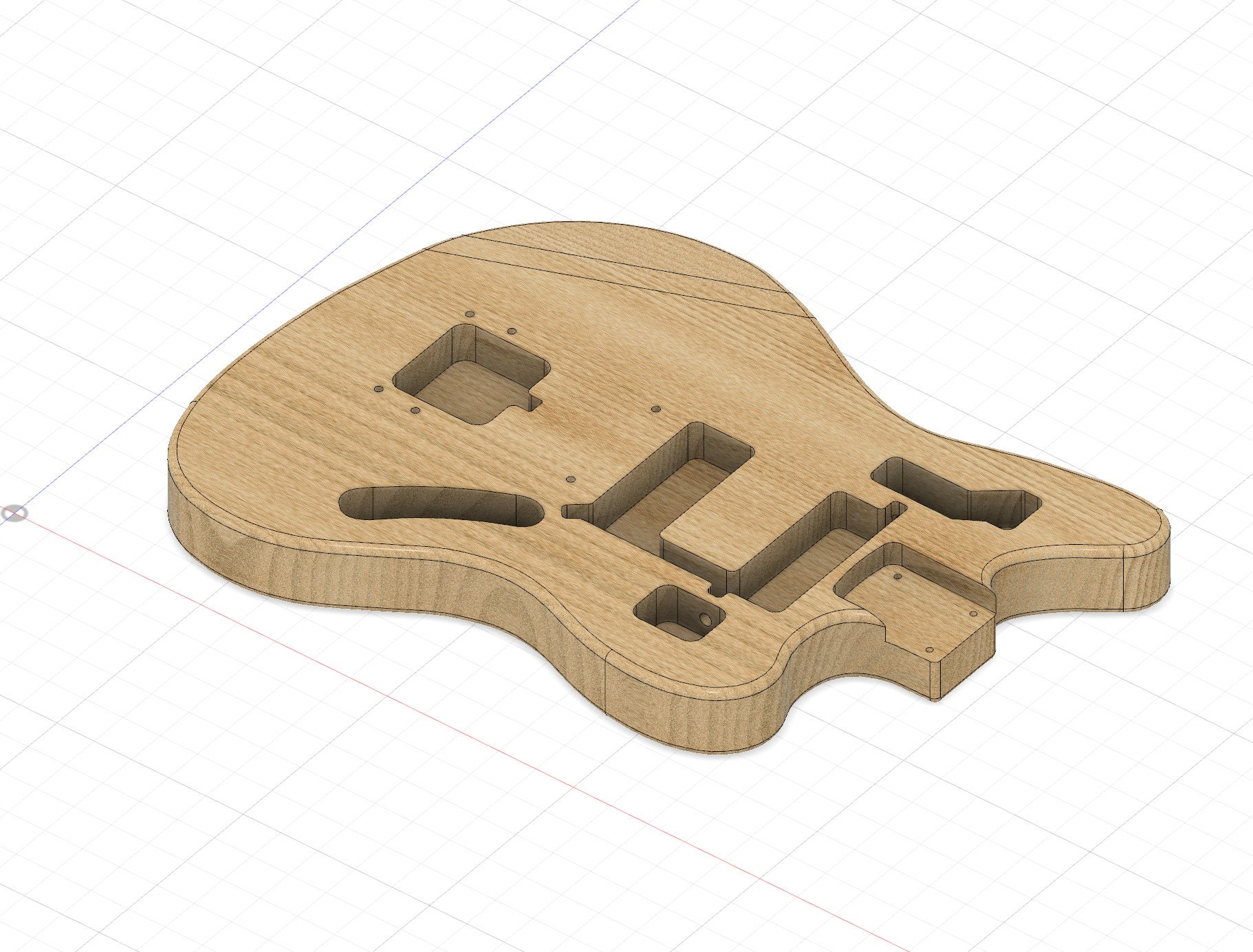 Fender Jaguar Guitar Body 3D CAD Files: CNC Project (digital Download ...