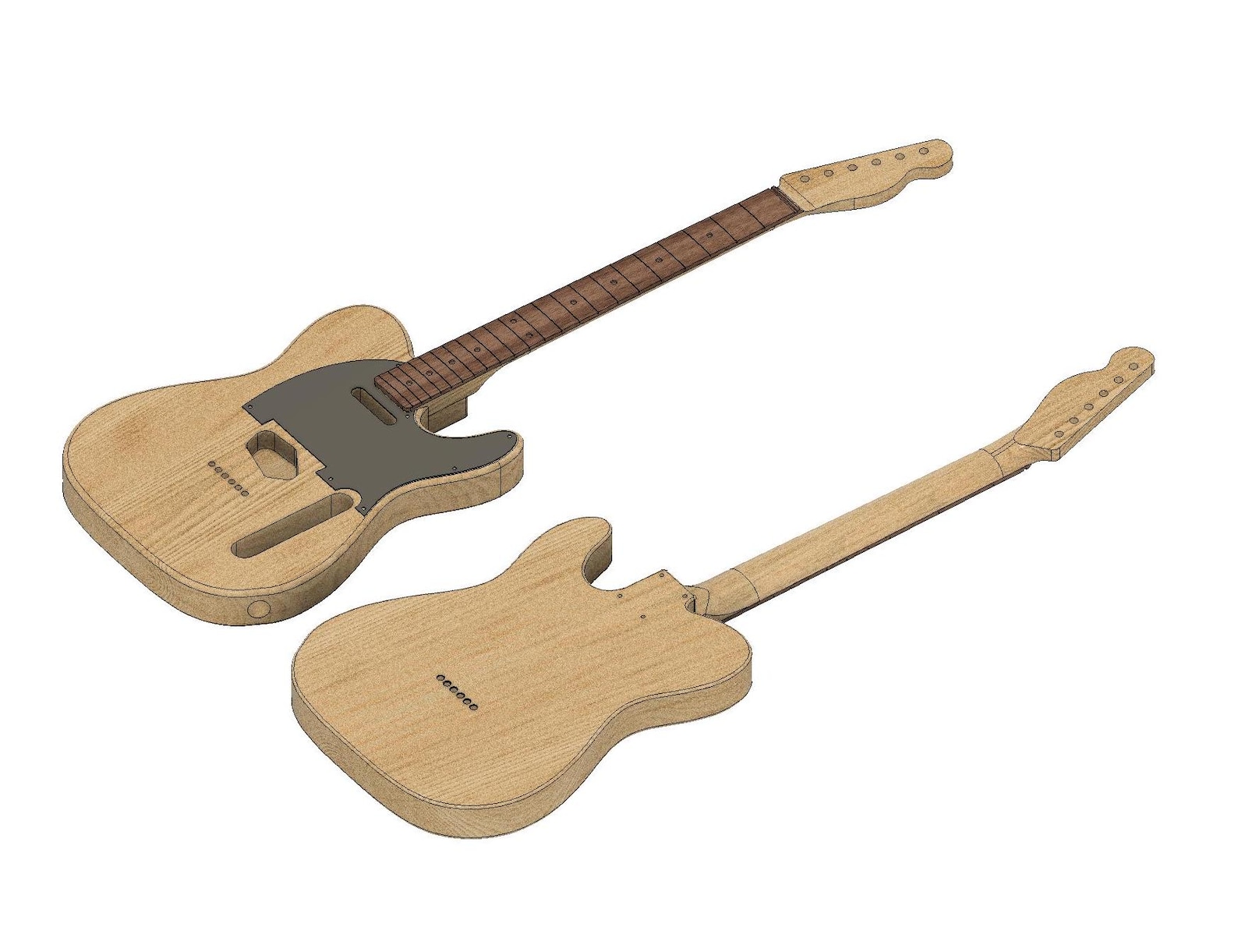 Fender Telecaster 1:1 Scale | CNC Files | Guitar Plan | 3D Printing - Etsy