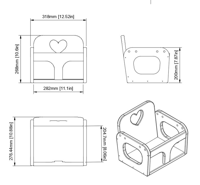 Toddlers Swing 3D CAD Files 1:1 Scale | CNC Furniture Plan | Plywood ...