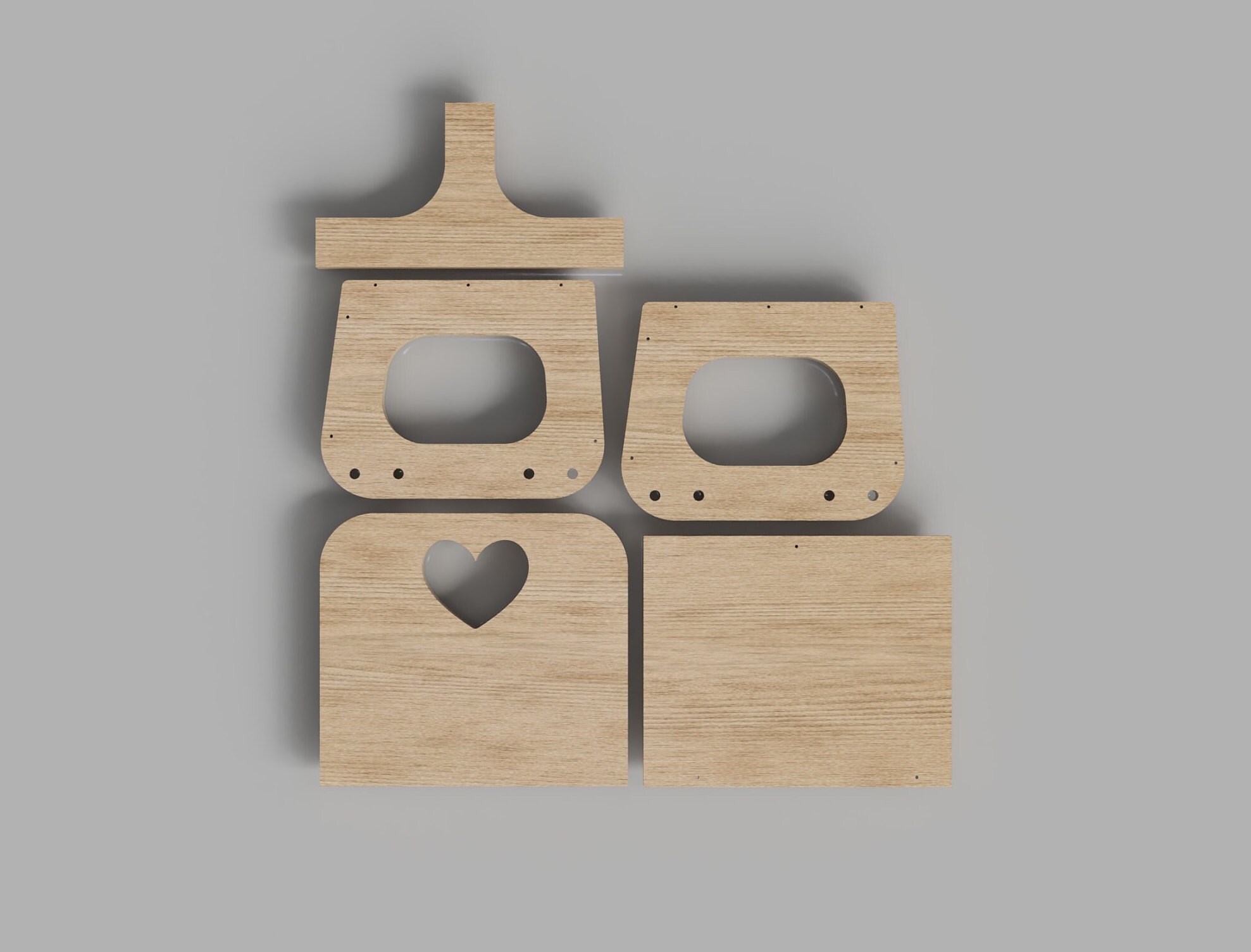 Toddlers Swing 3D CAD Files 1:1 Scale | CNC Furniture Plan | Plywood ...