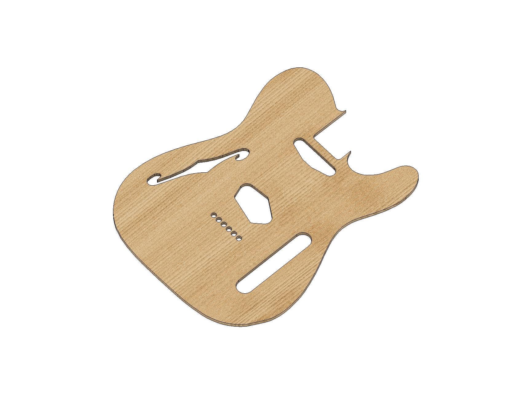 Fender Telecaster Thinline Semi Hollow Guitar Body 3D CAD Files 1:1 ...