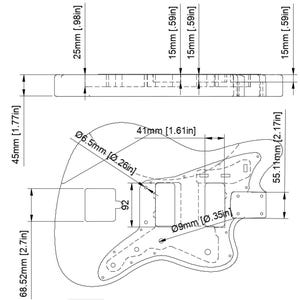 Fender Jazzmaster Guitar Body 3D CAD Files 1:1 Scale | CNC Files ...