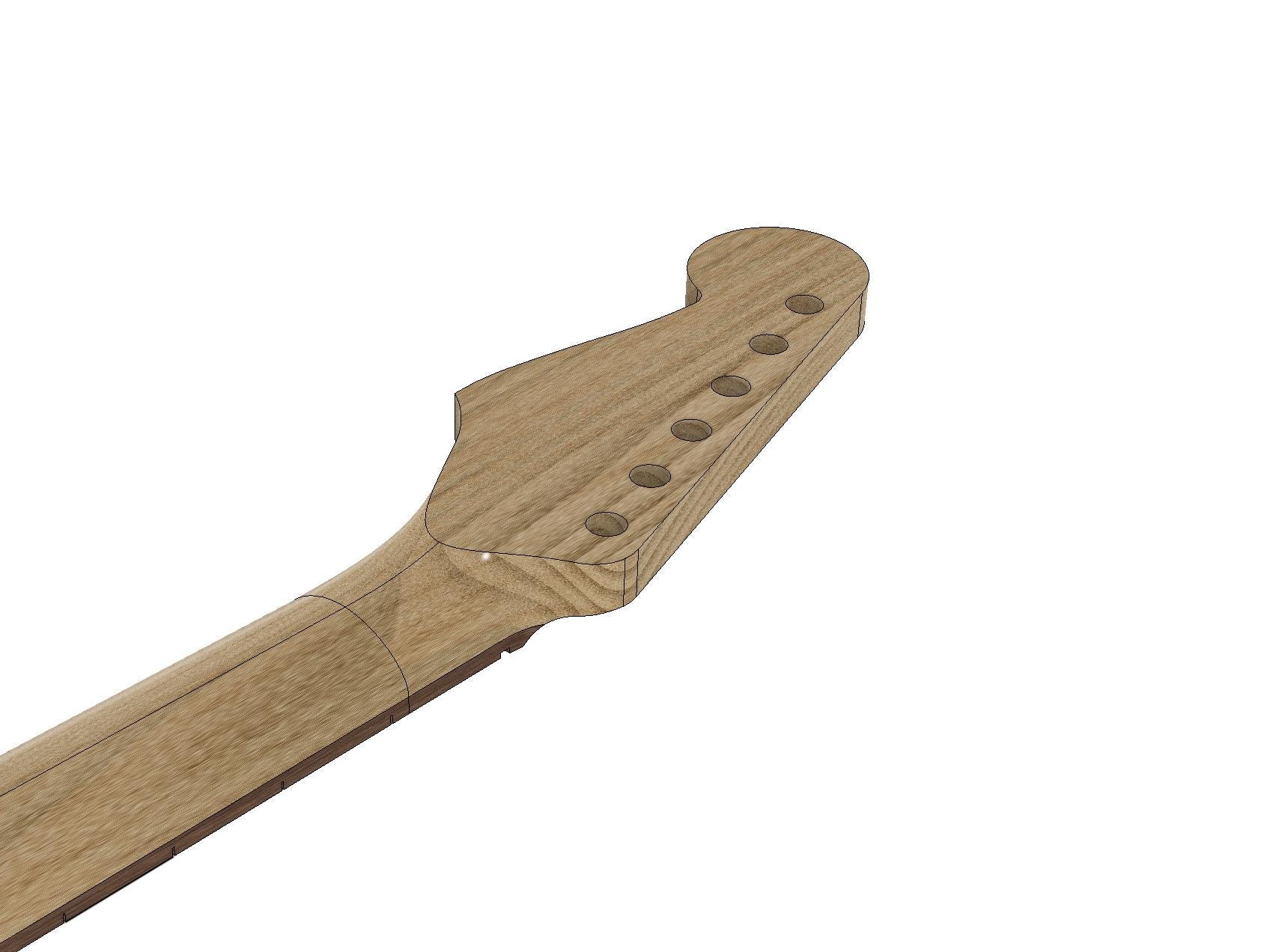 Fender Stratocaster Guitar Neck 3D CAD Files: CNC Plan (digital ...