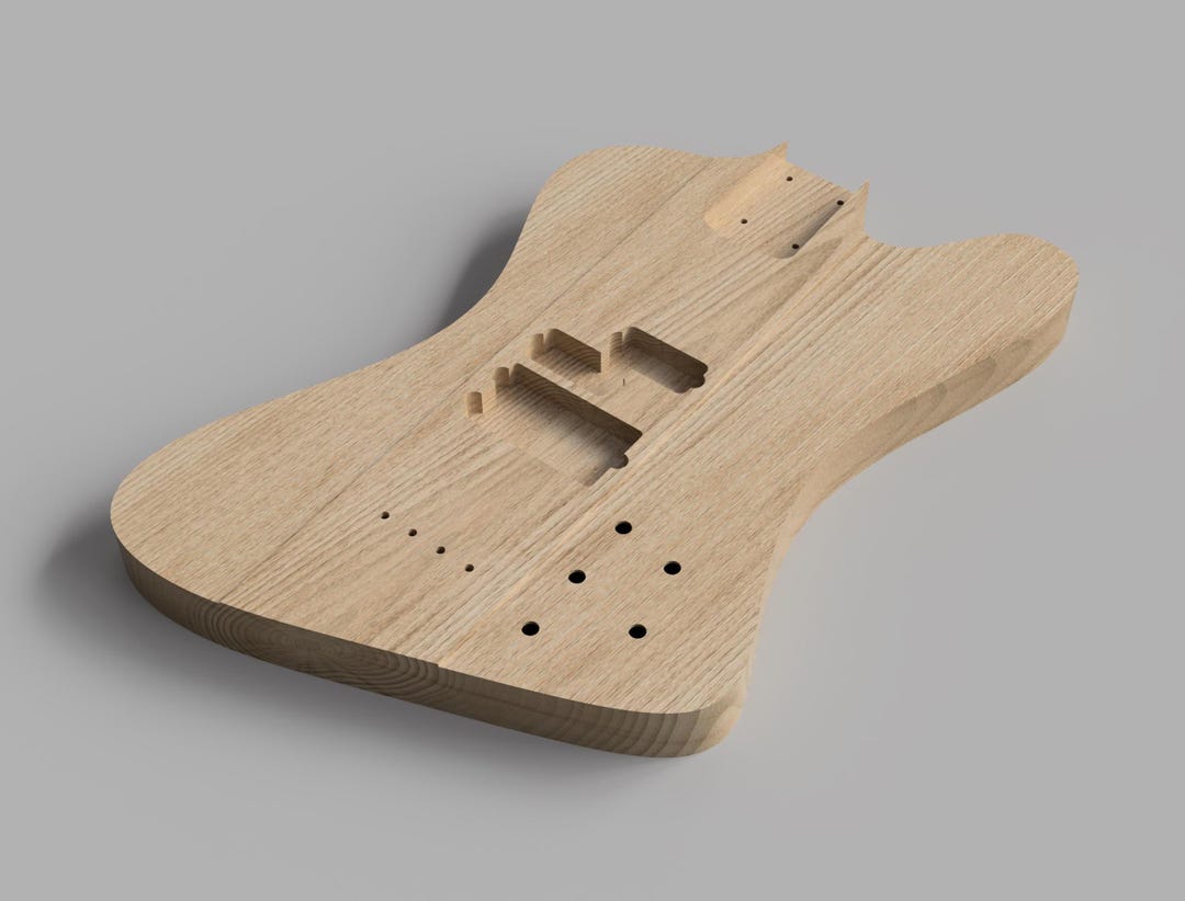 Firebird Style Fender Precision Bass Hybrid Guitar Body 3D CAD Files 1: ...