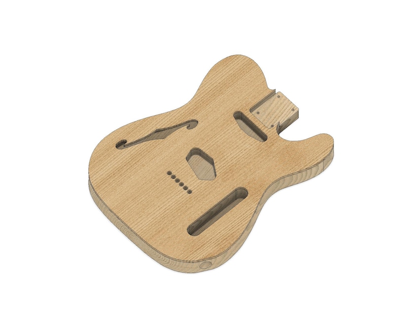 Fender Telecaster Thinline Semi Hollow Guitar Body 3D CAD Files 1:1 ...