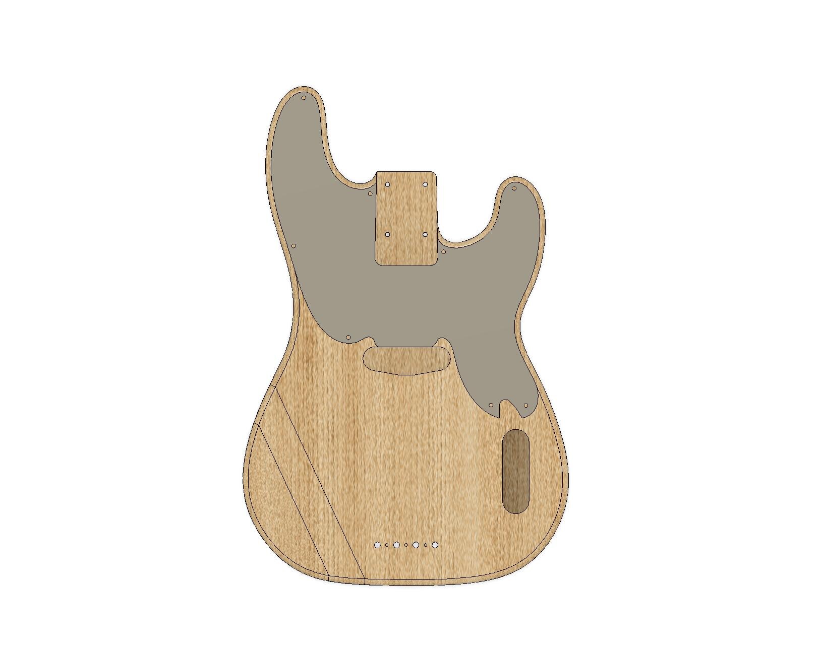 1954 Fender Precision Bass Guitar Body 3D CAD Files (CNC Files) - Etsy