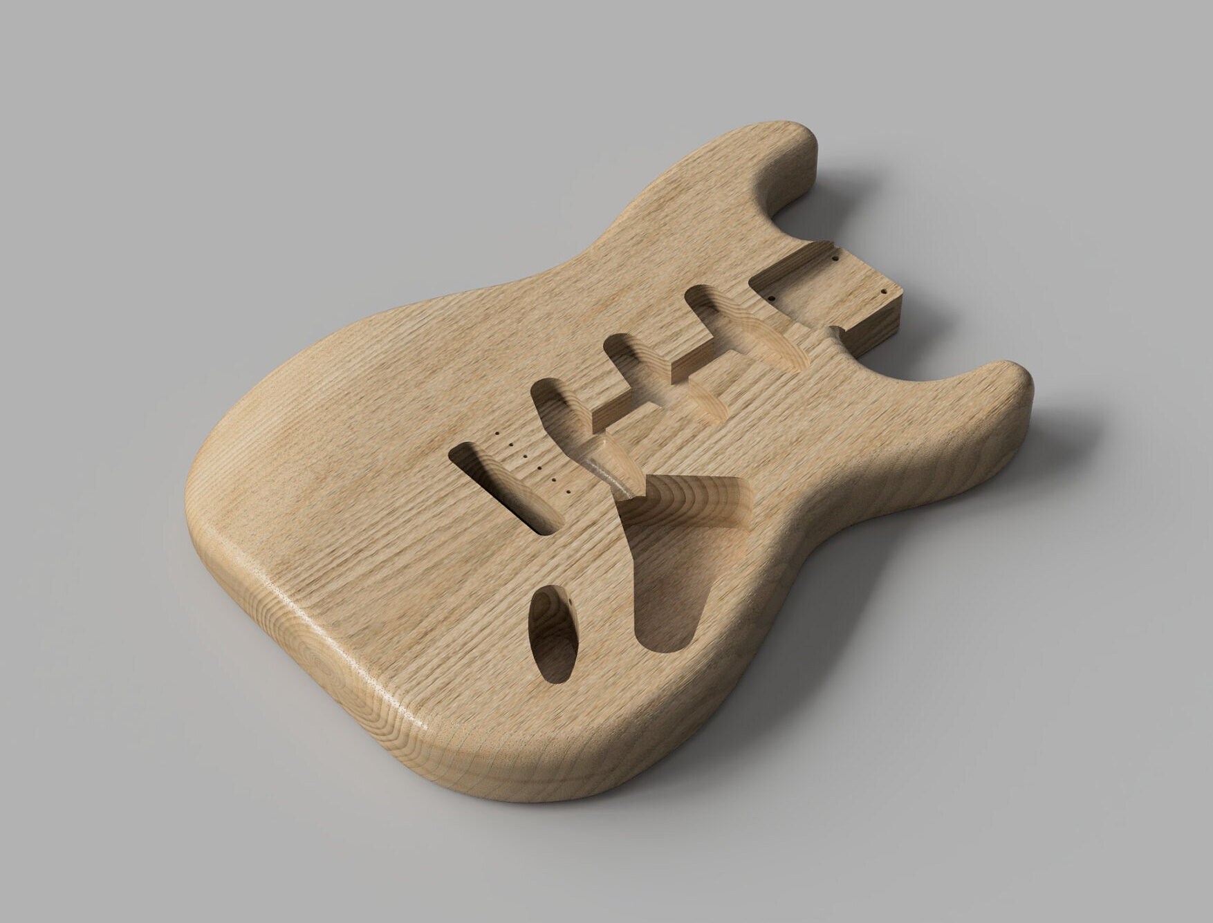 Fender Stratocaster Guitar Body 3D CAD Files 1:1 Scale CNC Files DIY ...