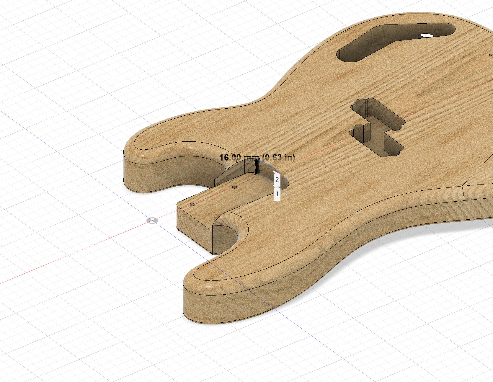 Fender Precision Bass Guitar Body 3D CAD Files 1:1 Scale CNC Files DIY ...