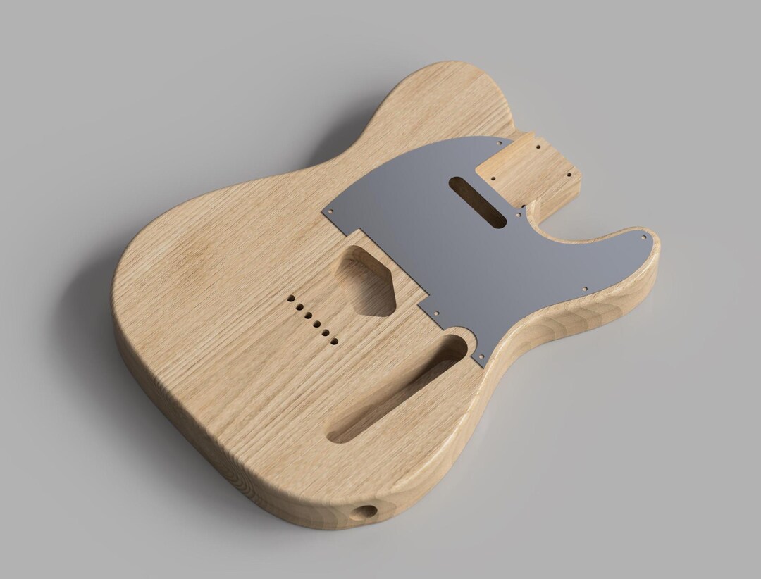 Fender Telecaster Guitar Body 3D CAD 1:1 Scale | CNC Files | Guitar ...