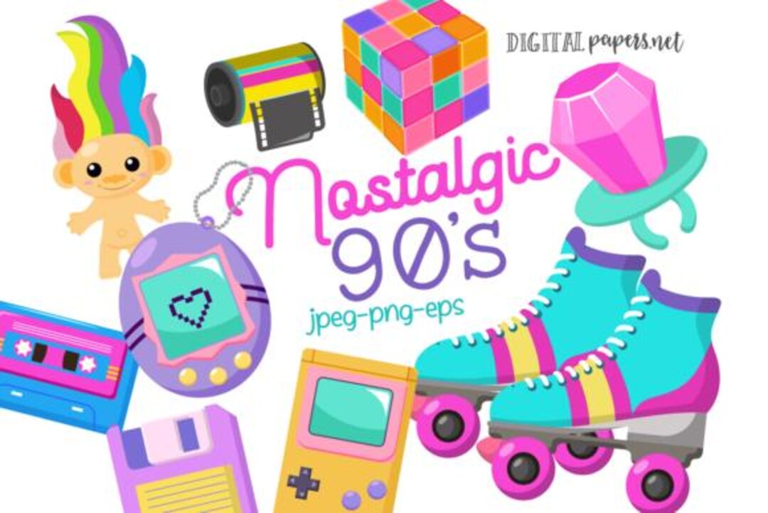 Ultimate 90s Nostalgia Bundle - Retro Clipart, Sublimation Designs ...