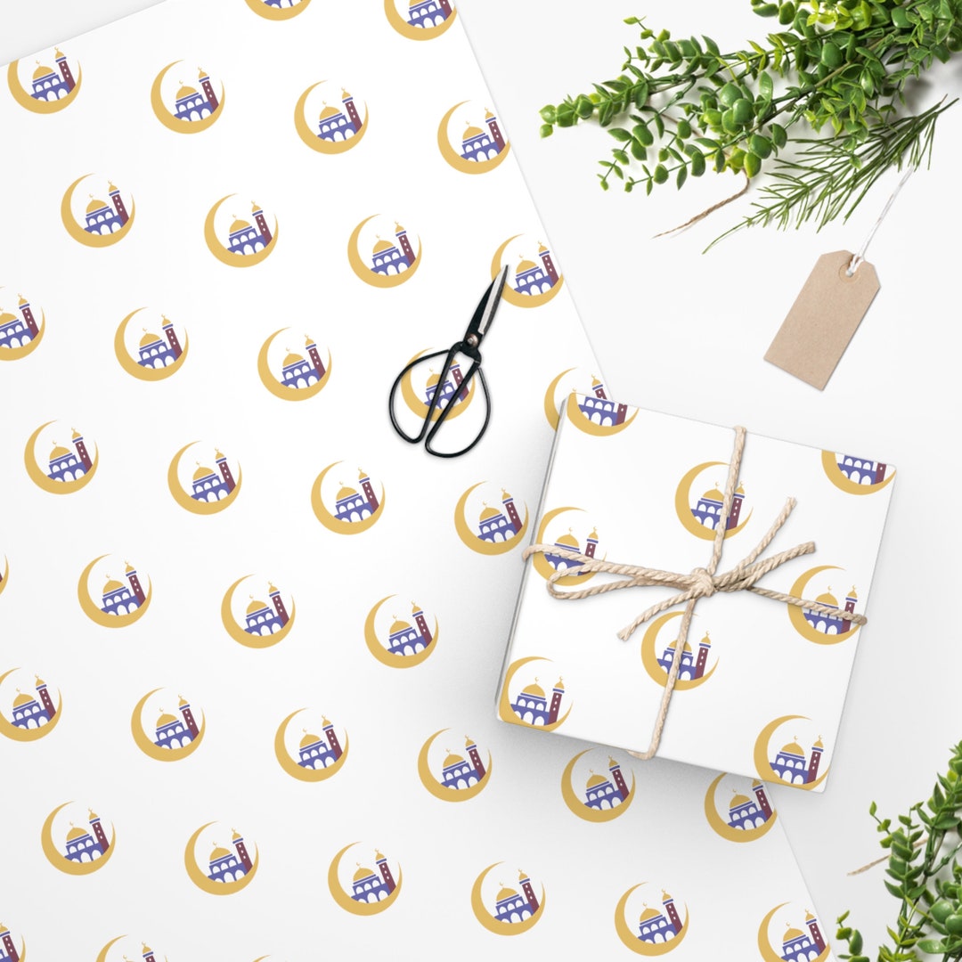 Unique Mosque and Moon Eid and Ramadan Wrapping Paper - Etsy