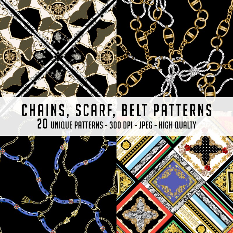 Chain Print Fabric - Etsy