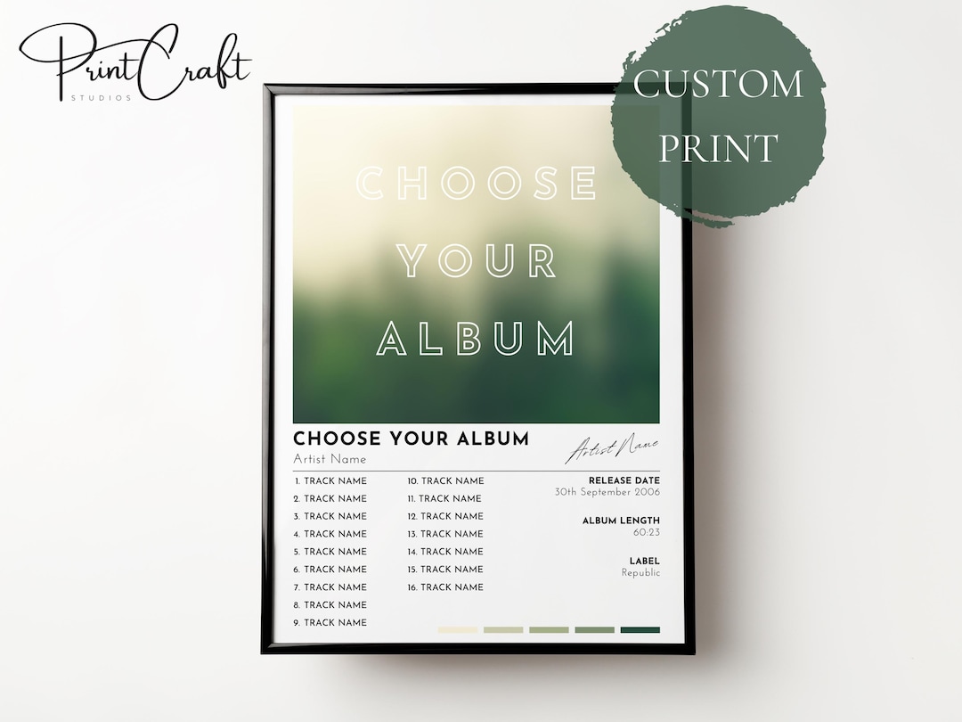 Custom Album Cover Art | Choose Your Own Album | Personalised Album ...