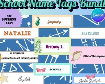Classroom Name Tags Template Dinosaur Editable Printable Elementary ...