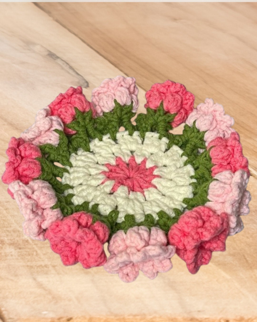 CROCHET PATTERN Flower Pot Coaster Set Crochet Pattern Flower Bouquet ...