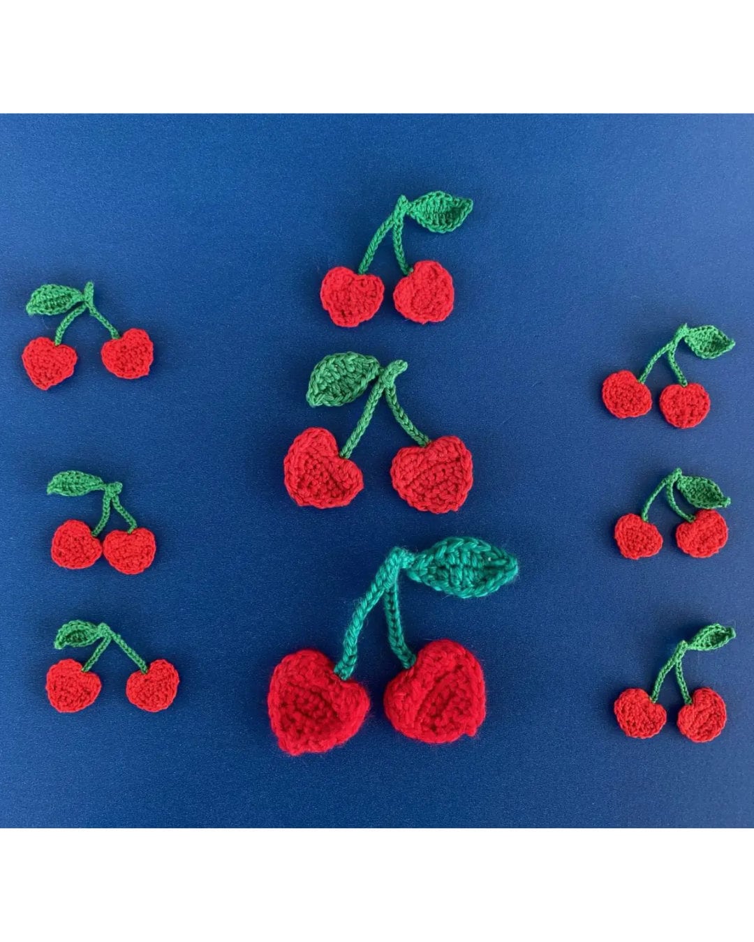 Cherry Crochet Pattern Pdf - Cherry Applique - US and UK Terms / FR ...