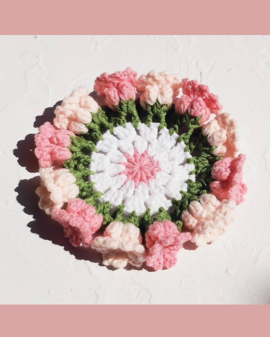 CROCHET PATTERN Flower Pot Coaster Set Crochet Pattern Flower Bouquet ...