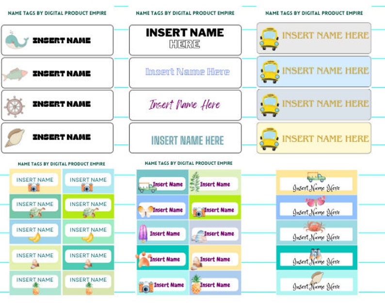 Classroom Name Tag Editable Printable Elementary School Name Tags Back ...