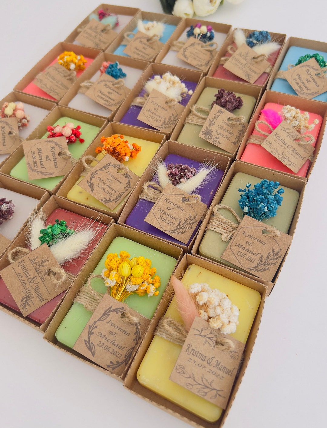 30 Pcs Vegan Personalized Soaps ,wedding Guest Gifts ,bridal Shower ...