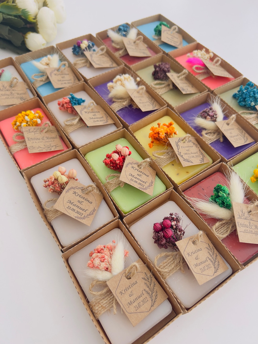 50 Pcs Handmade Scented Soaps ,MIX Bulk Vegan Soaps ,wedding Guest ...