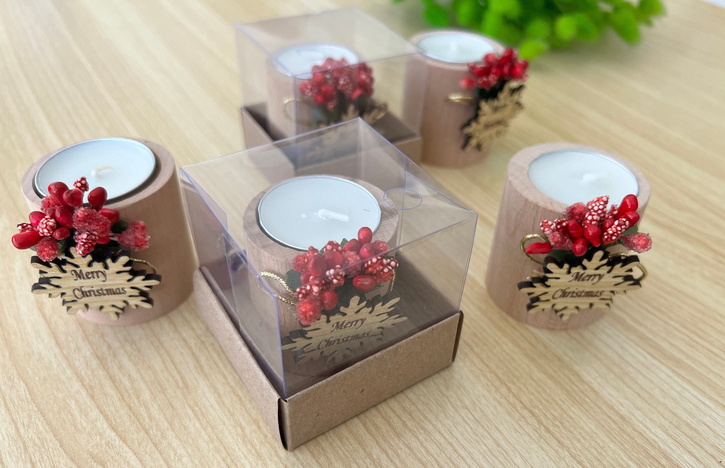 Bulk Christmas Gifts, Christmas Personalized Candle Favor,happy Holiday ...