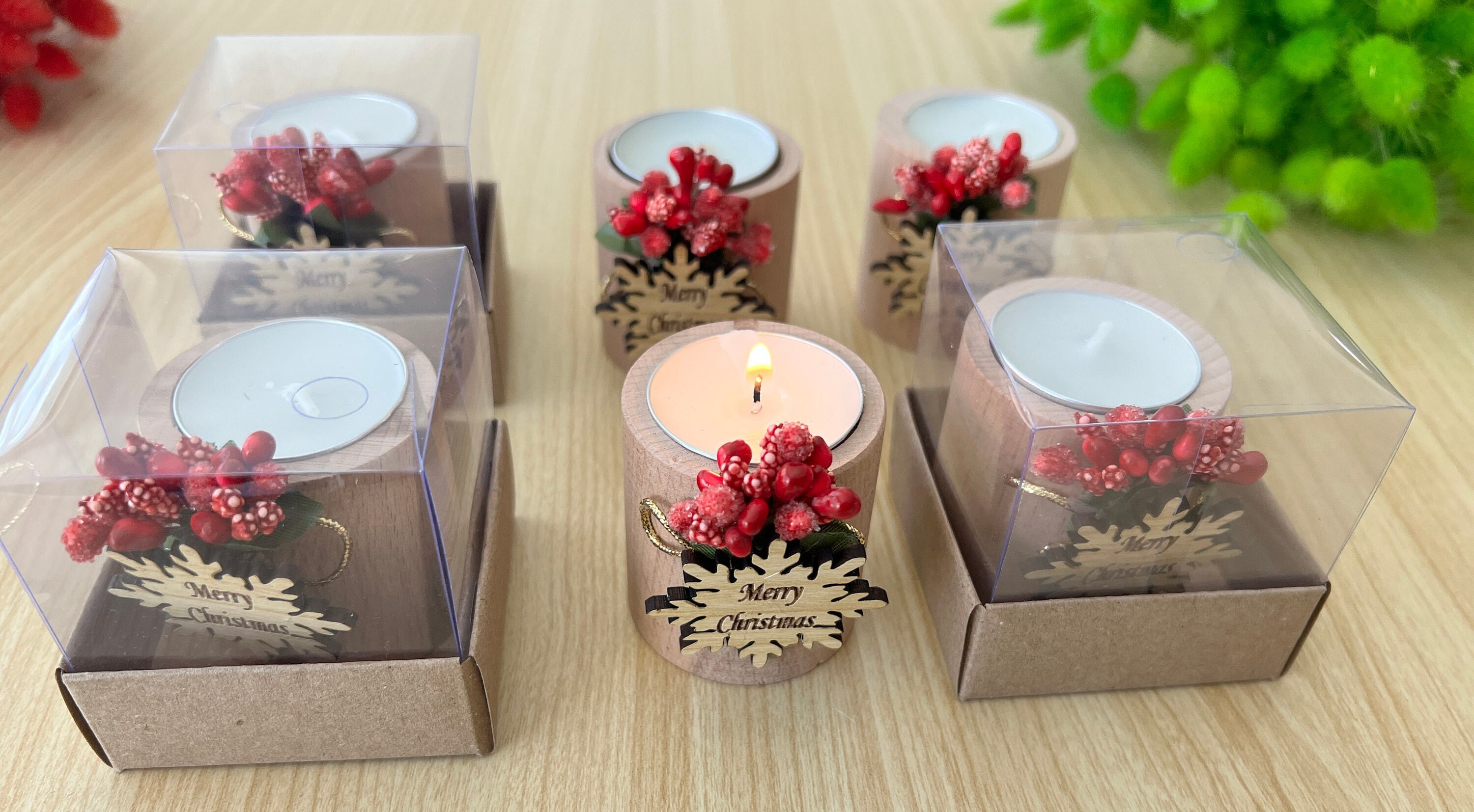 Bulk Christmas Gifts, Christmas Personalized Candle Favor,happy Holiday ...