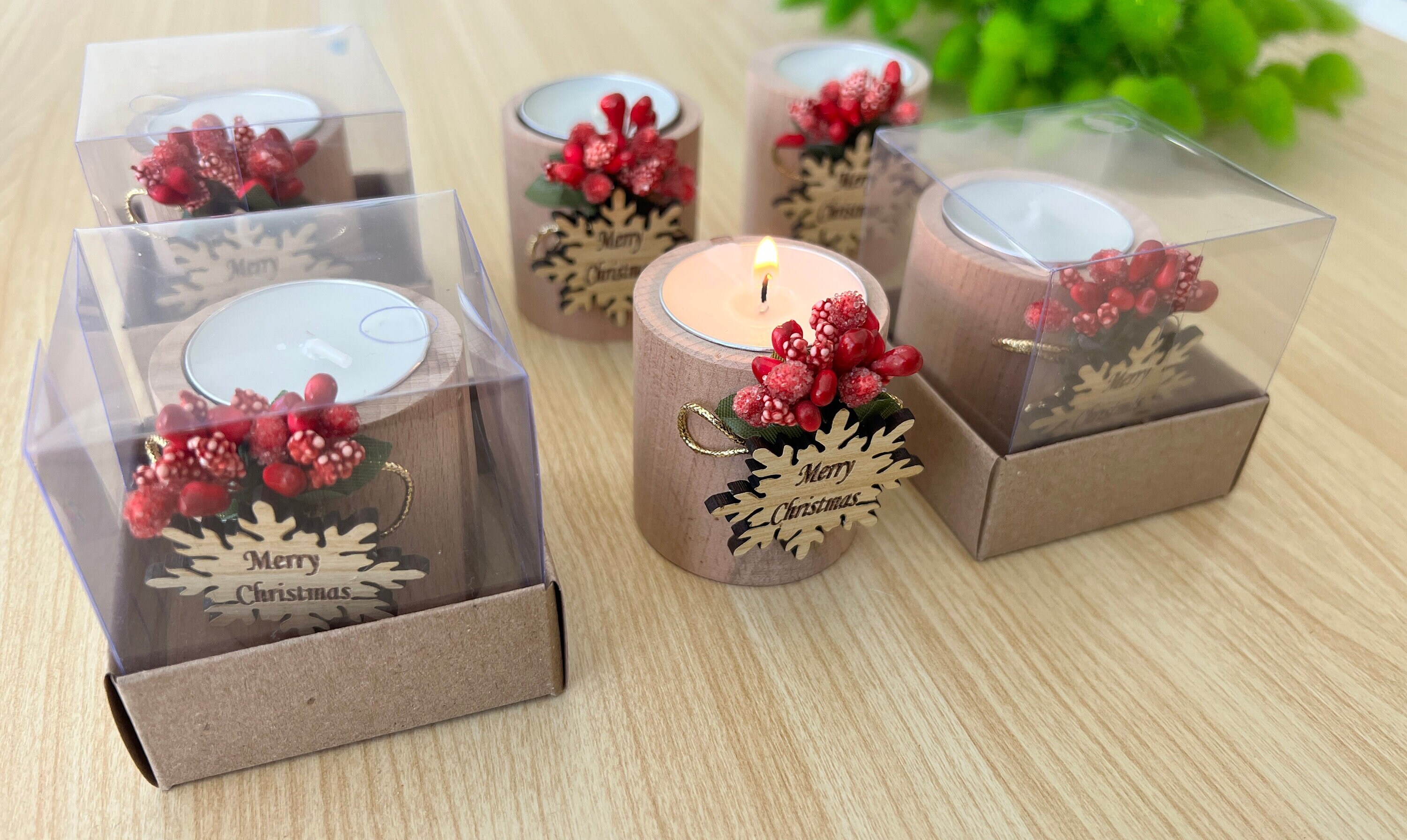 Bulk Christmas Gifts, Christmas Personalized Candle Favor,happy Holiday ...
