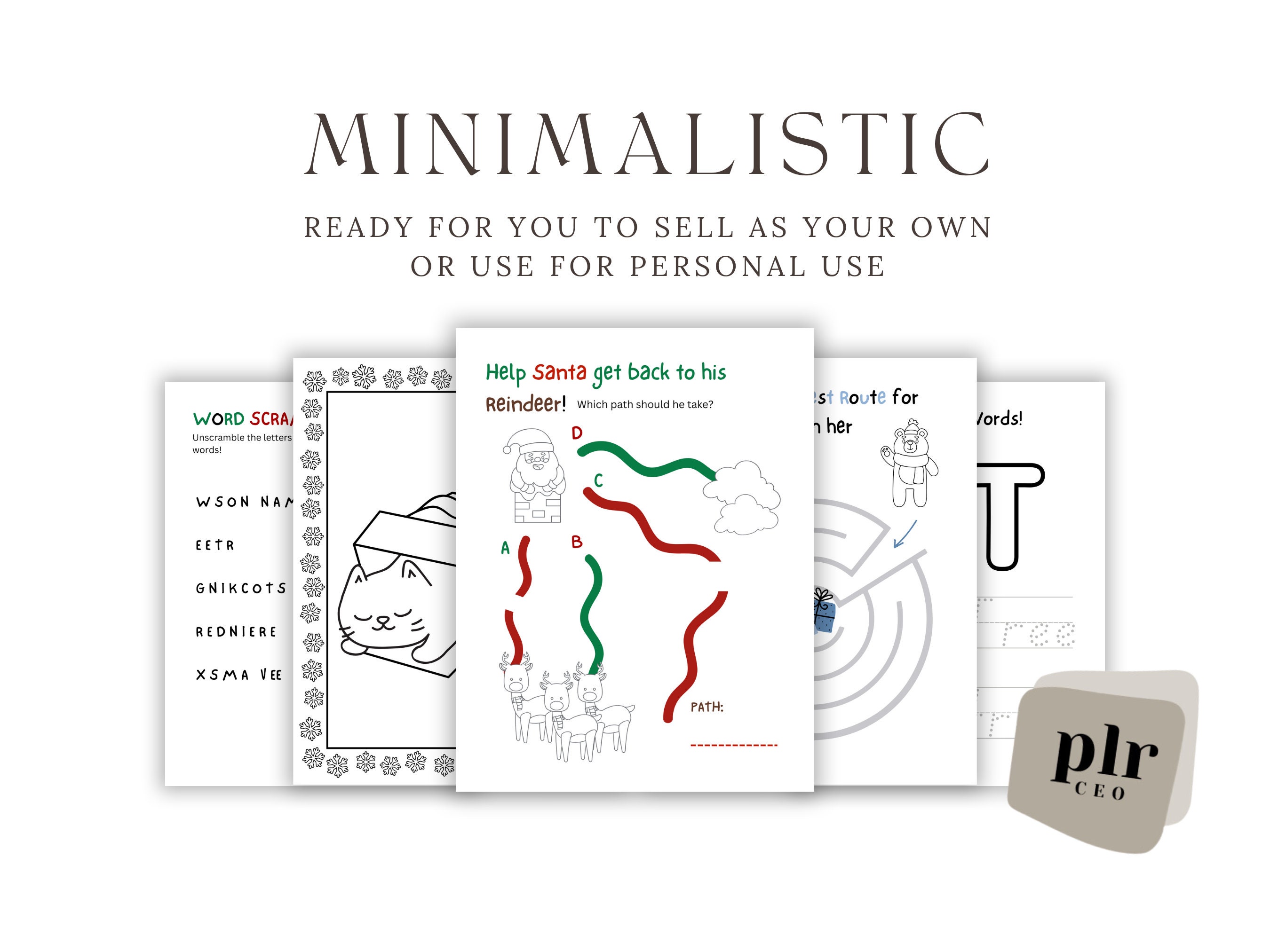 Christmas Activity Pages PLR Master Resell Rights For Kids Printable christmas-activity-pages-plr-master-resell-rights-for-kids-printable