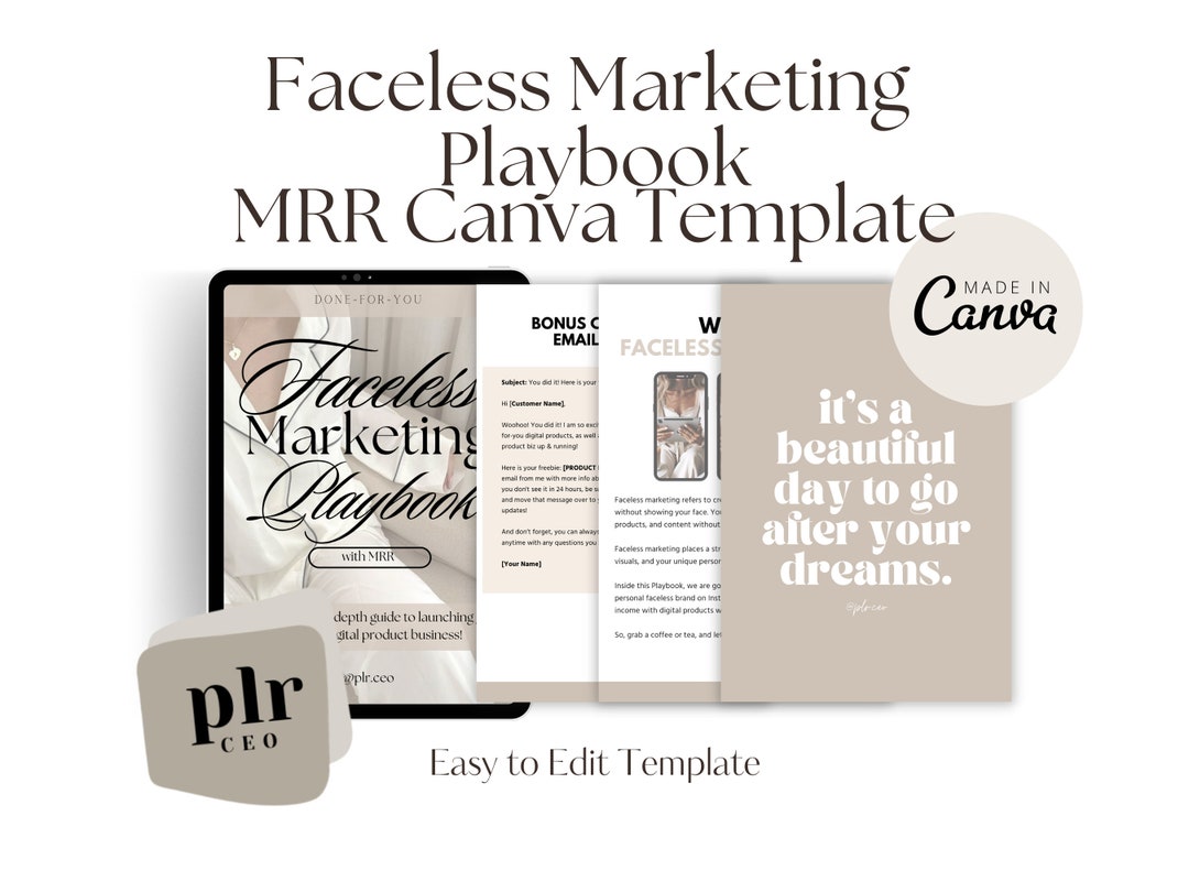 Faceless Marketing Playbook Master Resell Rights Digital Marketing Done ...