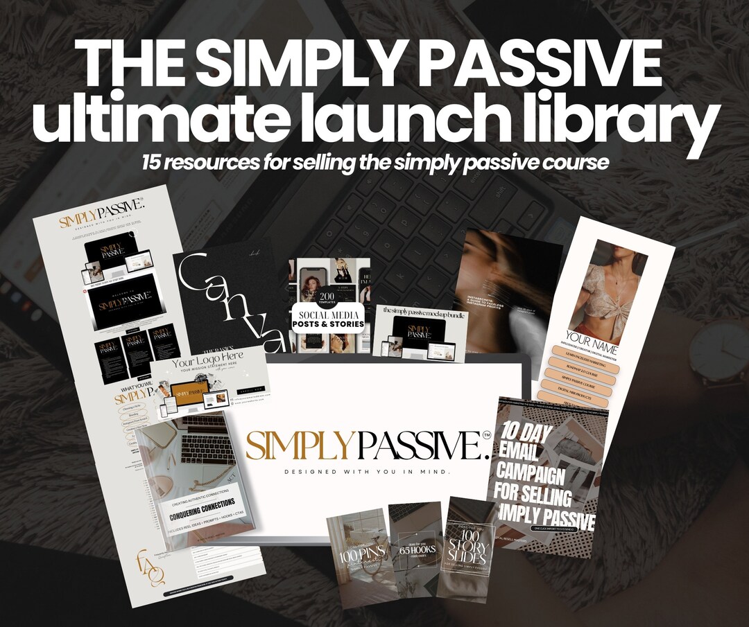 Simply Passive Ultimate Launch Library Sales Funnels Email Campaigns Done for You MRR Faceless ...
