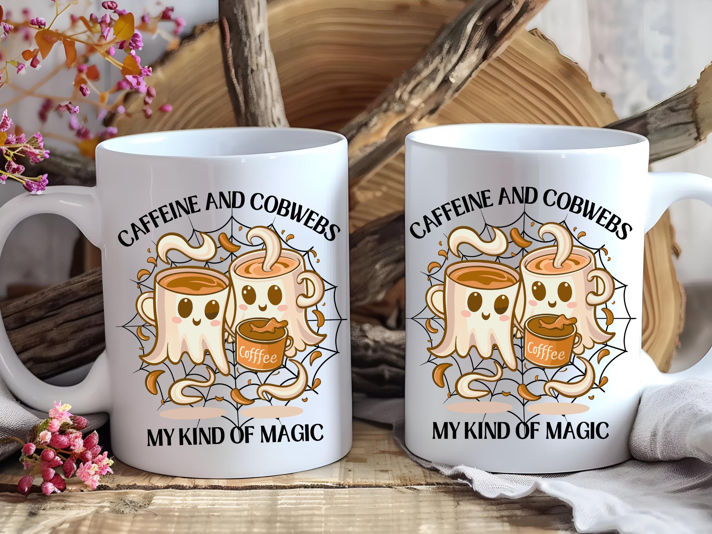 Caffeine and Cobwebs Png Halloween Coffee Prints Spooky Season Spooky ...