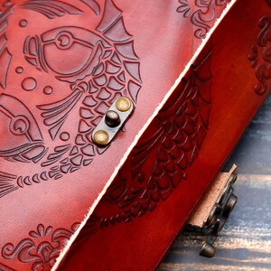 Personalized Leather Journal, Antique Lock Handmade Paper Leather Cover ...