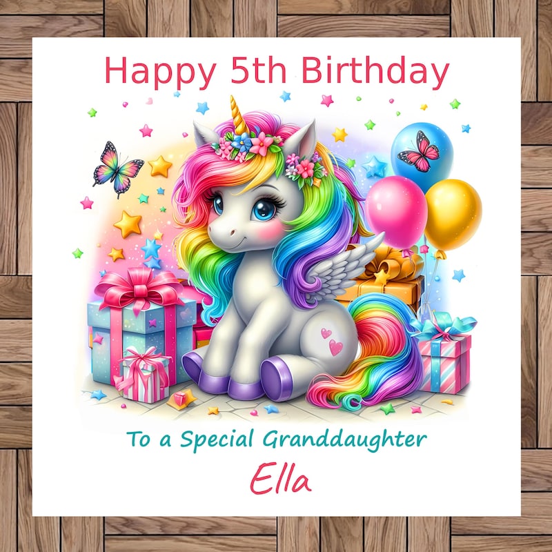 Unicorn Card Handmade - Etsy UK