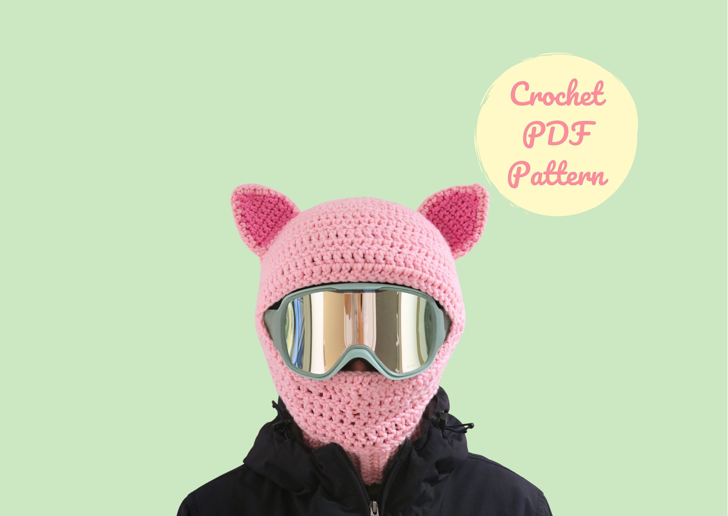 Crochet Pattern Pig Balaclava to Cover Helmet *ENGLISH* - Etsy
