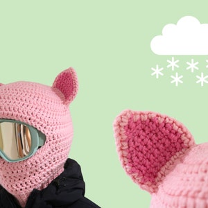 Crochet Pattern Pig Balaclava to Cover Helmet *ENGLISH* - Etsy