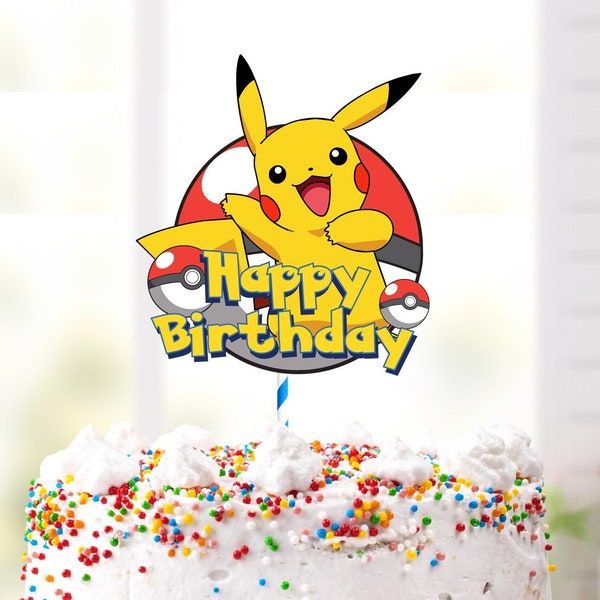 Pikachu Cake Topper - Etsy