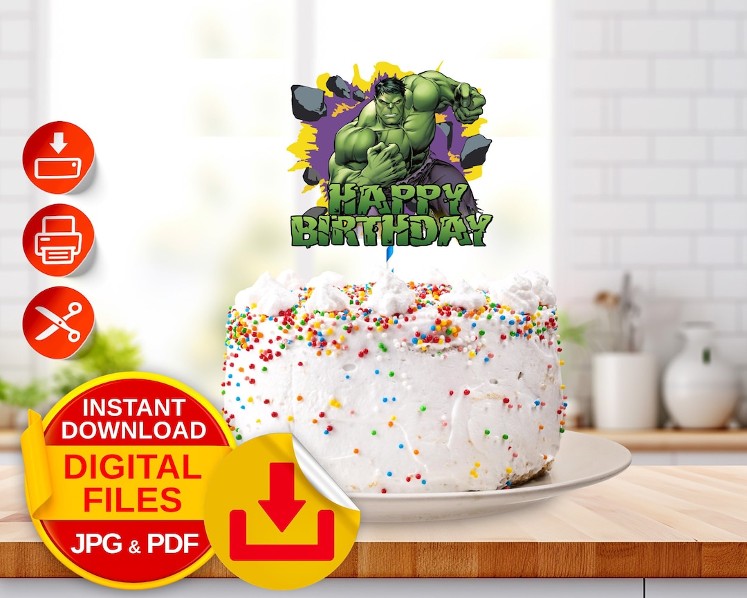 DIGITAL File Cake Topper -themed Digital Printable File - Digital File ...