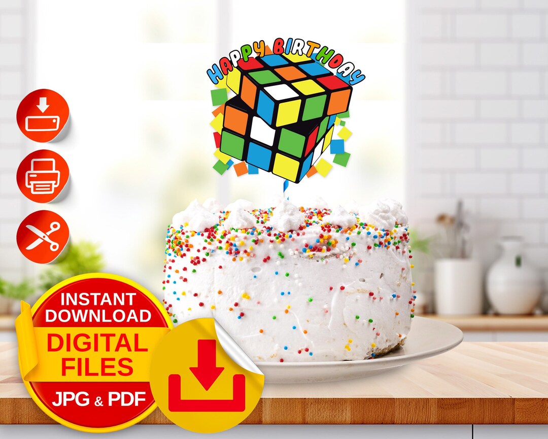 DIGITAL File Cake Topper themed Digital Printable File Digital File ...