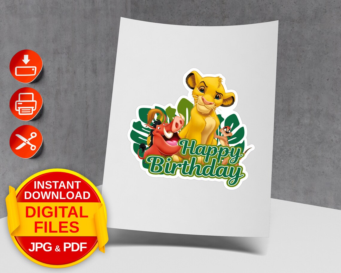 DIGITAL File Cake Topper themed Digital Printable File Digital File ...