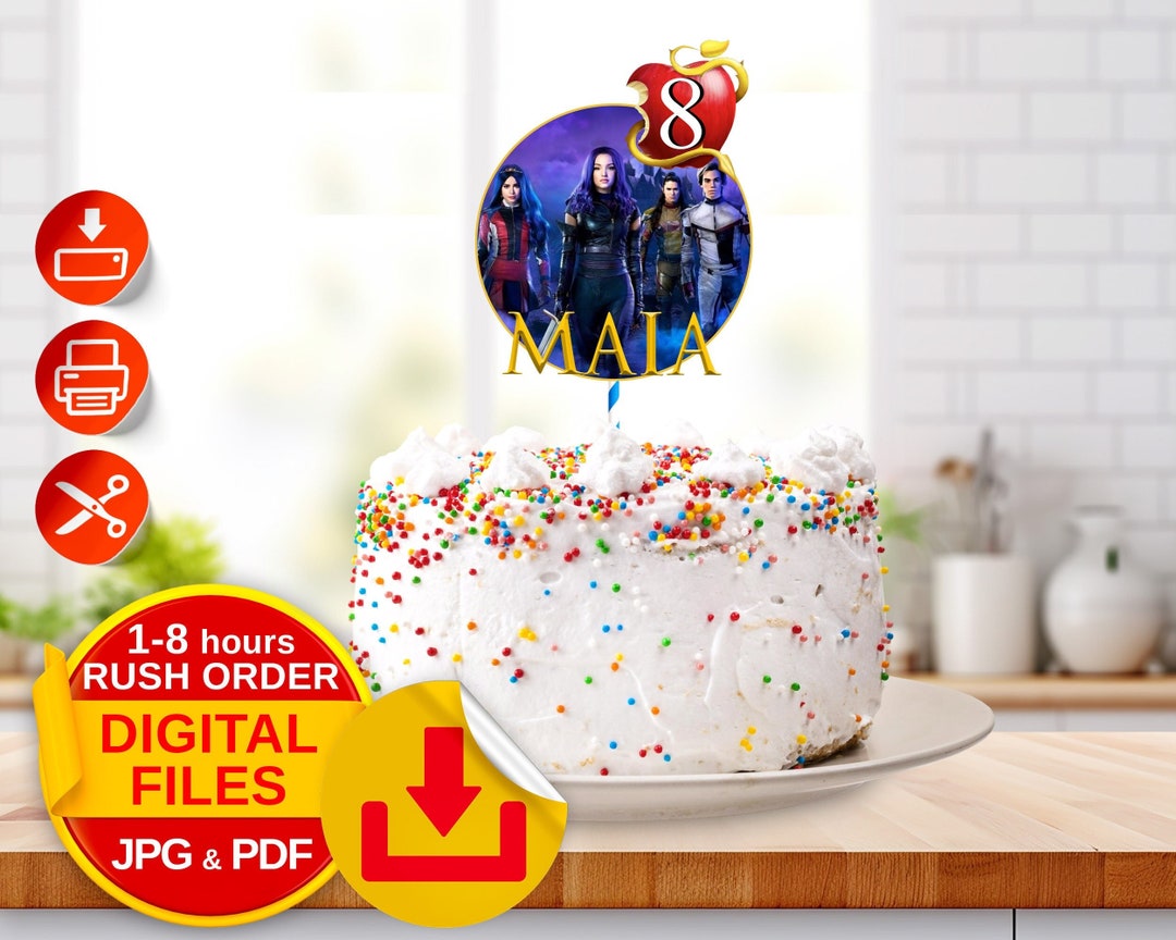 Personalized DIGITAL File Cake Topper themed Digital Printable File ...