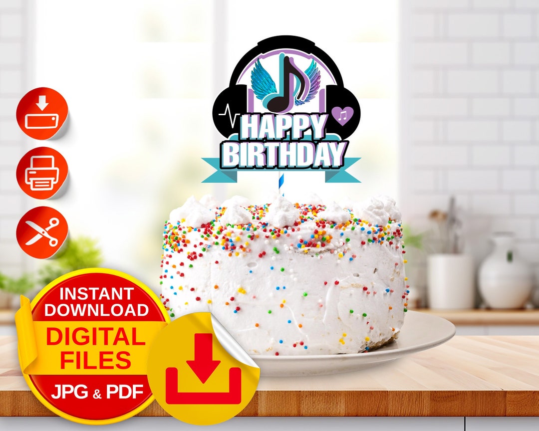 DIGITAL File Cake Topper themed Digital Printable File Digital File ...