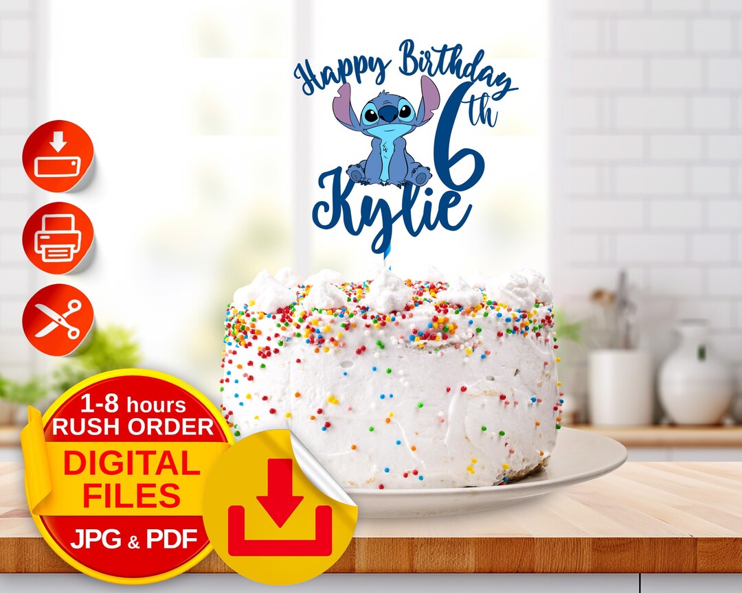 Personalized DIGITAL File Cake Topper themed Digital Printable File ...