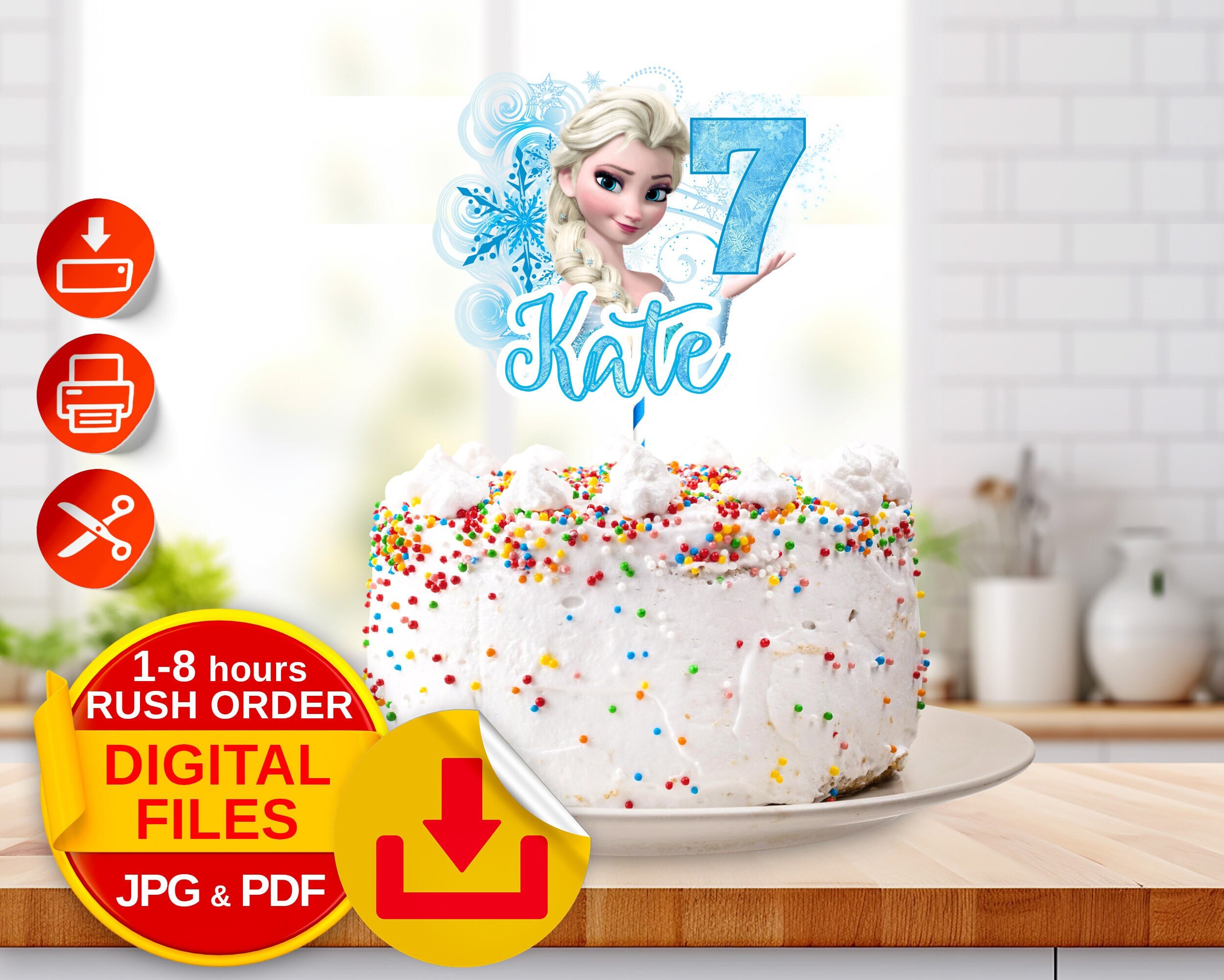 Personalized DIGITAL File Cake Topper themed Digital Printable File ...